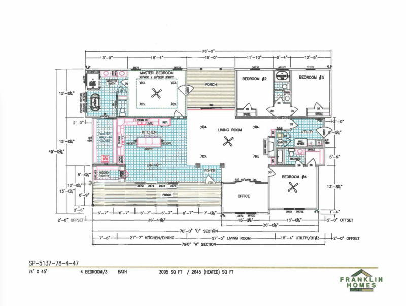 4 Bedroom Floor Plan: The Cypress Lake II - Hawks Homes